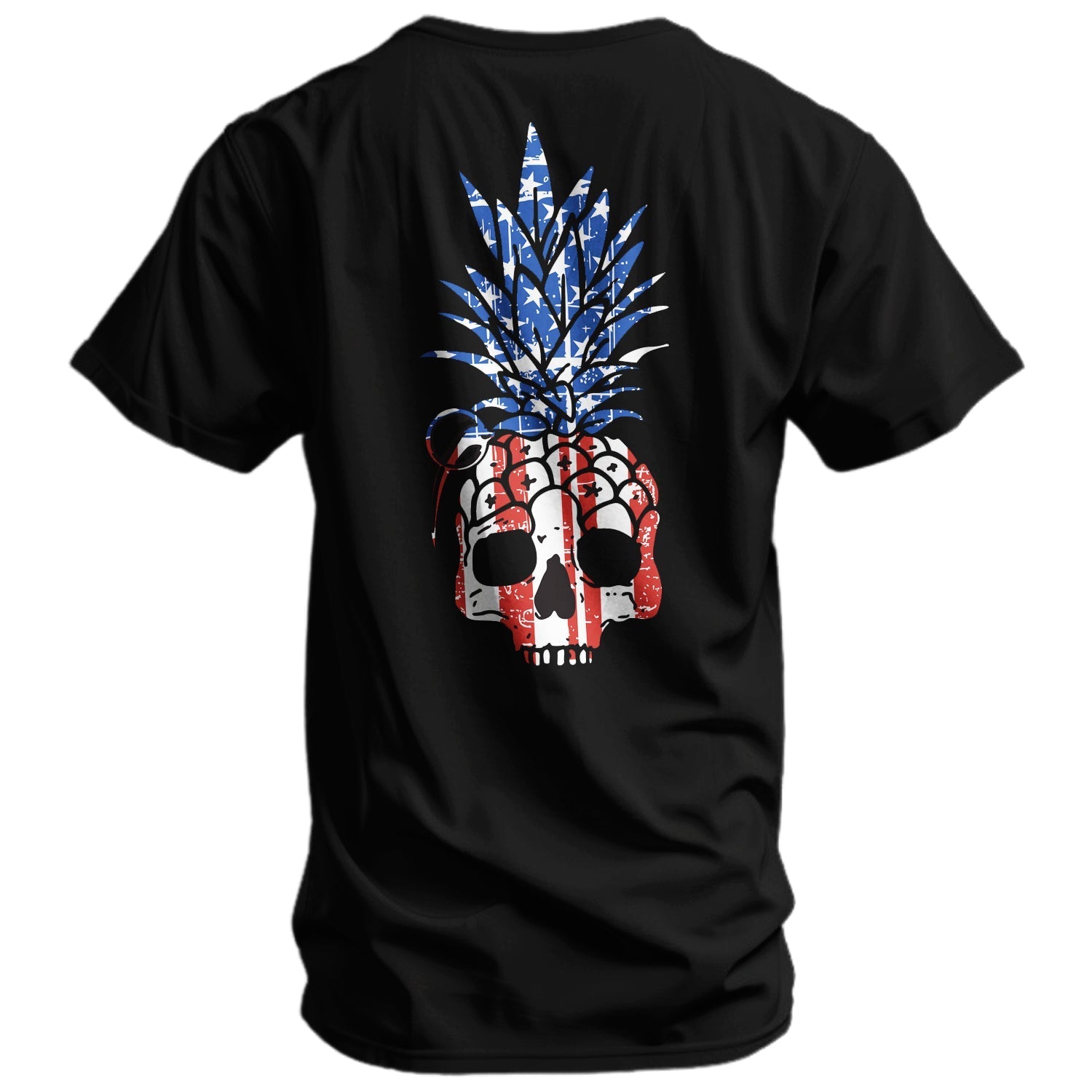 Combat Iron Apparel American Flag USA Pineapple Grenade Men's T-Shirt - Angler's Pro Tackle ...