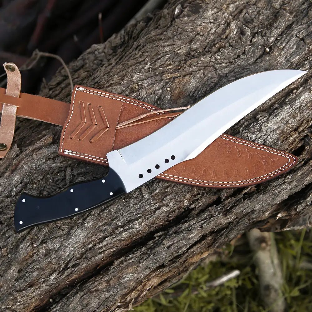 White Hills Knives Handmade Forged Stainless Steel Survival Hunting Bushcraft Kukri Knife EDC 15 ...