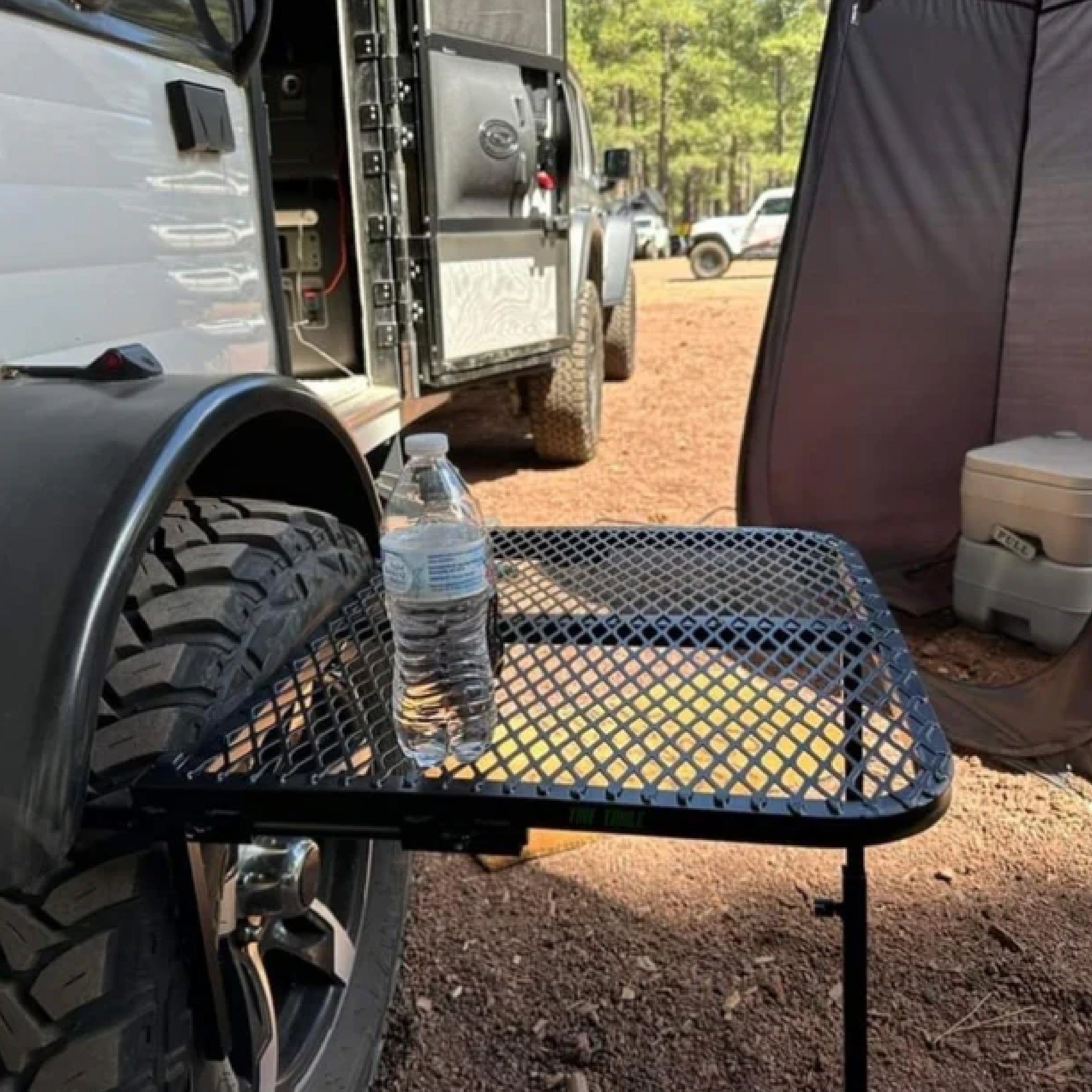 Tailgaters Tire Table SMALL - Aluminum Camping Table - Angler's Pro ...