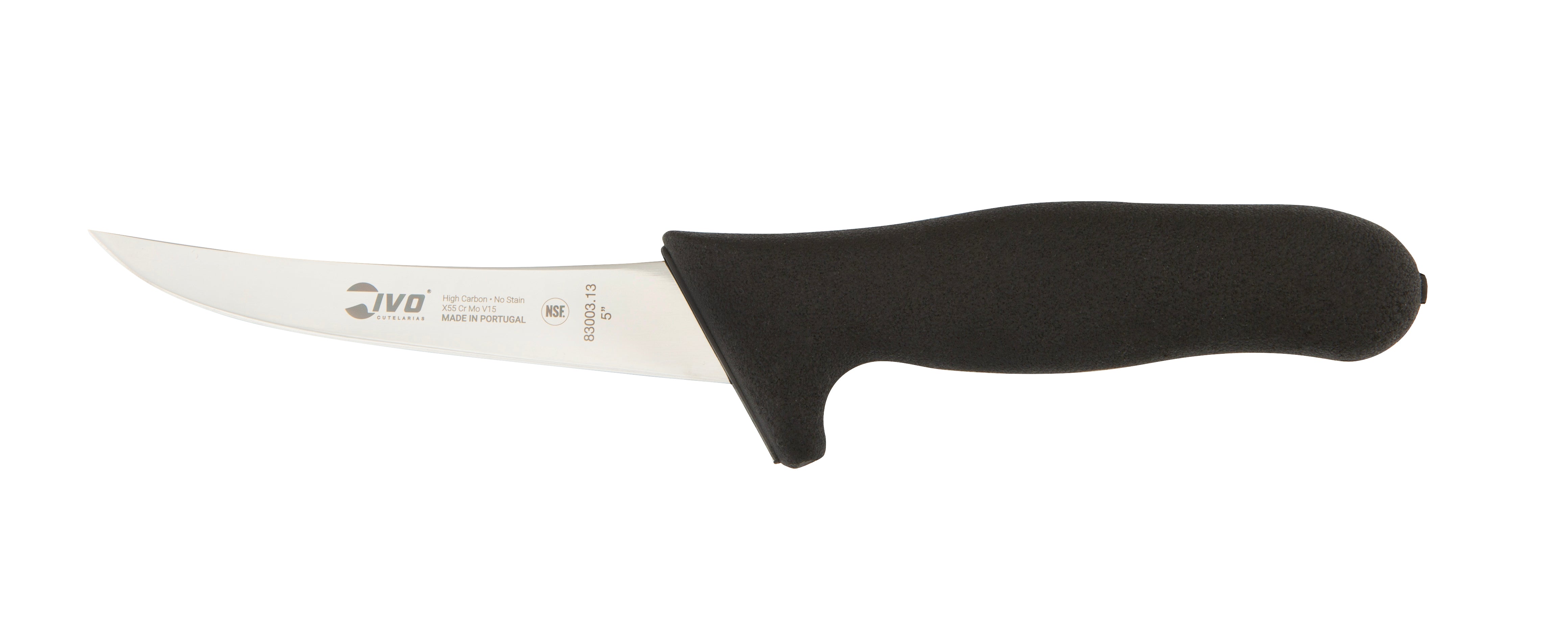 IVO® ERGODUO 5" Black Semi Flex Curved Boning Knife - Angler's Pro ...