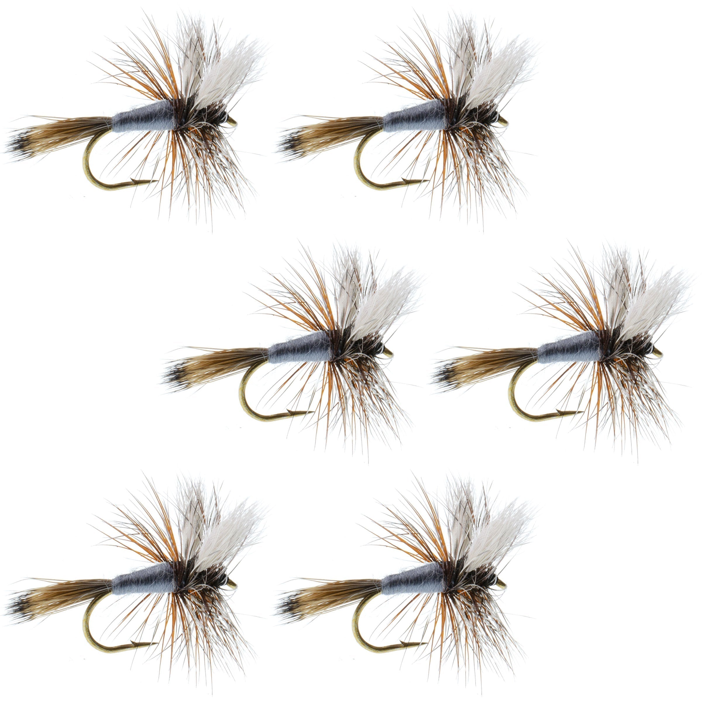 The Fly Fishing Place Adams Wulff Classic Dry Fly - 6 Flies - Hook Size ...