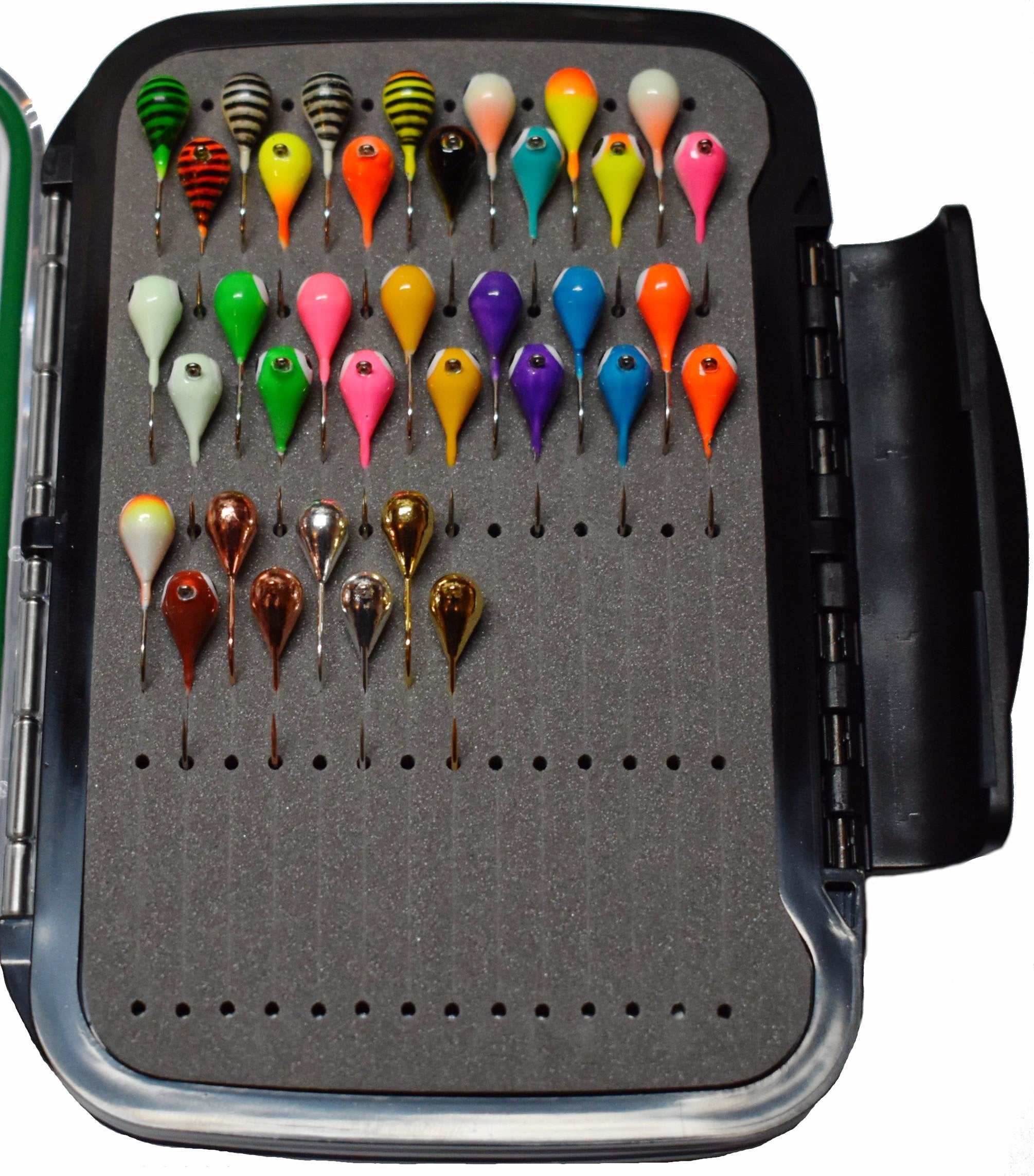 Kenders - 36 Piece Tungsten Jig Set with Large Premium Box - Angler's ...
