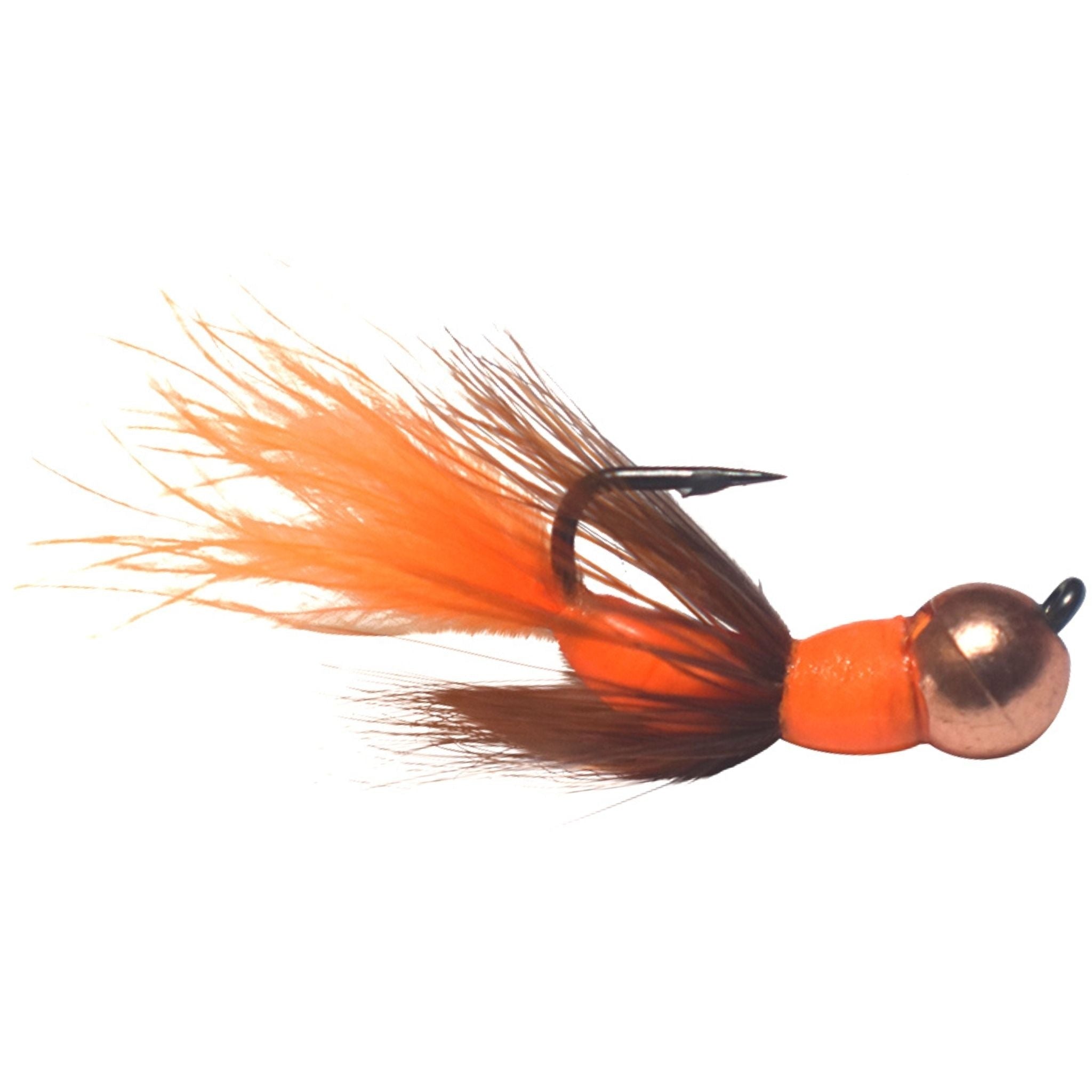 Kenders - Orange/Brown/Copper Tungsten Akua Jig Flare - Angler's Pro ...