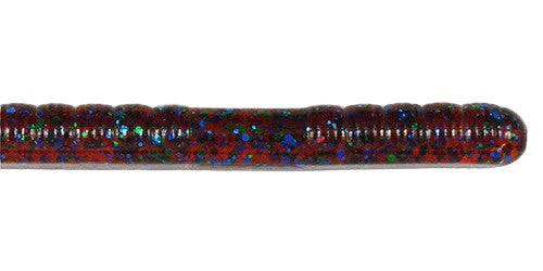 Just Lures Fishing Ribbon Tail Worm 10" - Plum w/ Green and Blue Flake ...