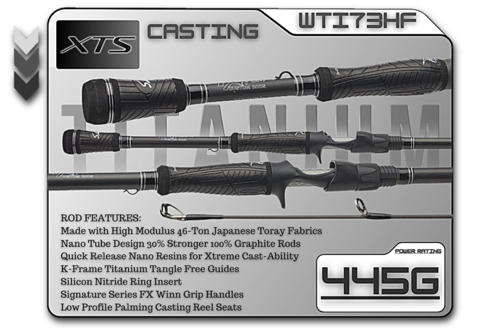 FX Custom Rods Titanium Series 7'3" Heavy Fast Casting Rod - Angler's ...