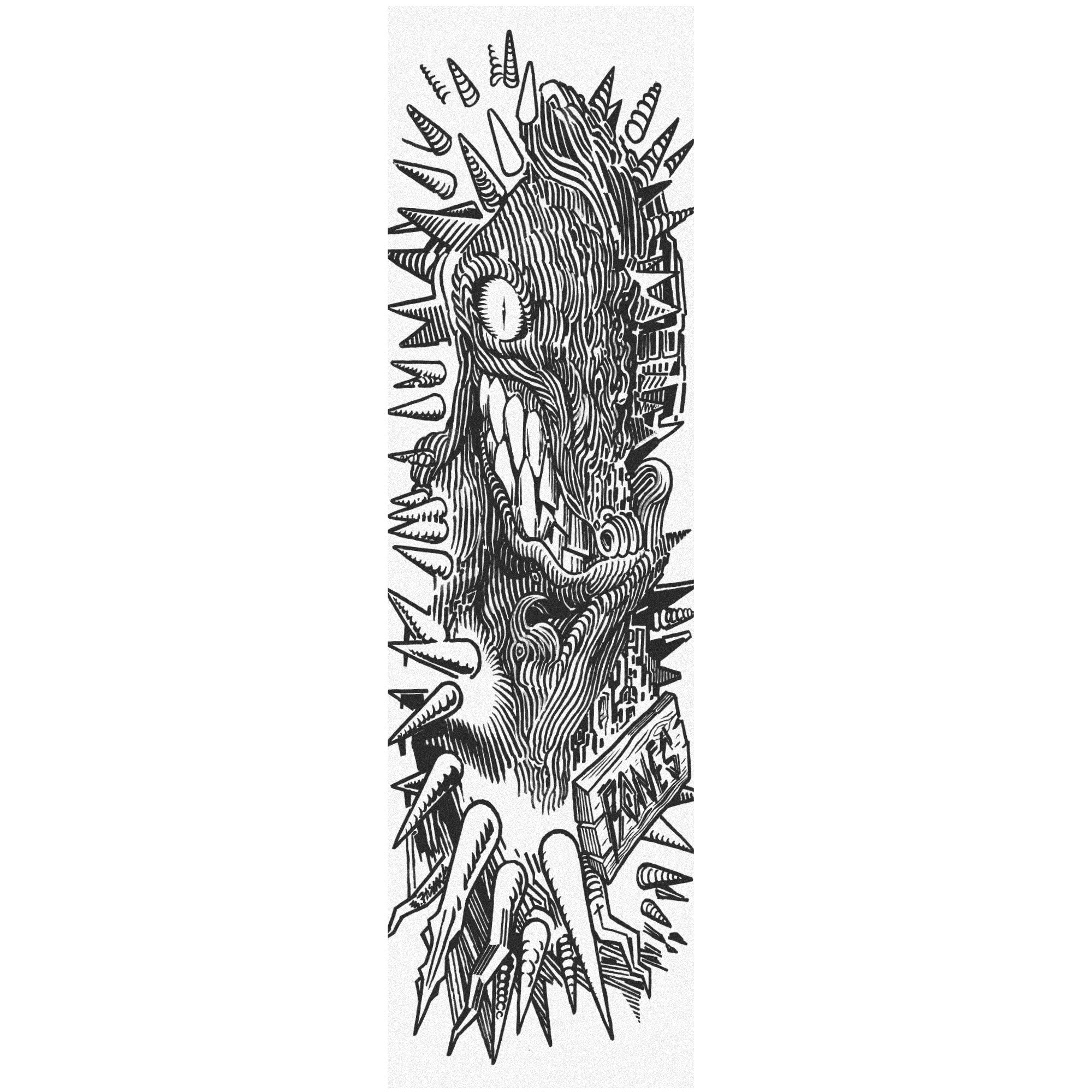 Bones Gritteeth Single Sheet Griptape 9″x33″ - White - Angler's Pro ...