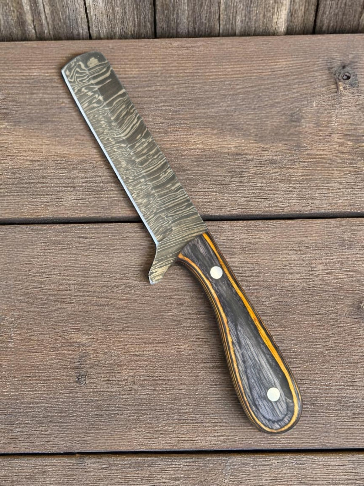 Damascus Knife Store Custom Handmade Bull Cutter Knife – Damascus Steel ...