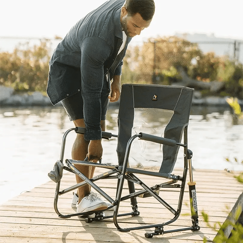 GCI Outdoor FirePit Rocker Low Rocking Chair & Outdoor Camping Chair ...