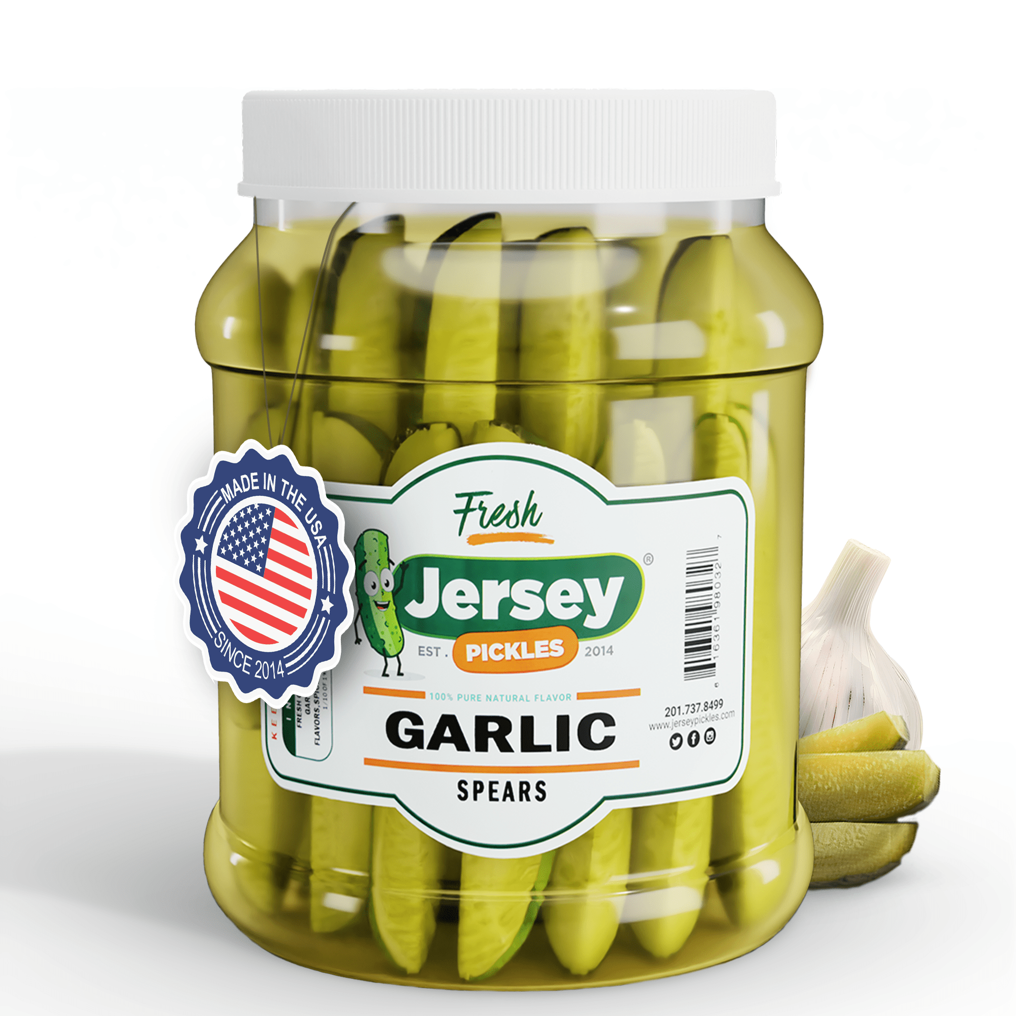 Jersey Pickles Fresh Garlic Dill Pickle Spears - Angler's Pro Tackle ...