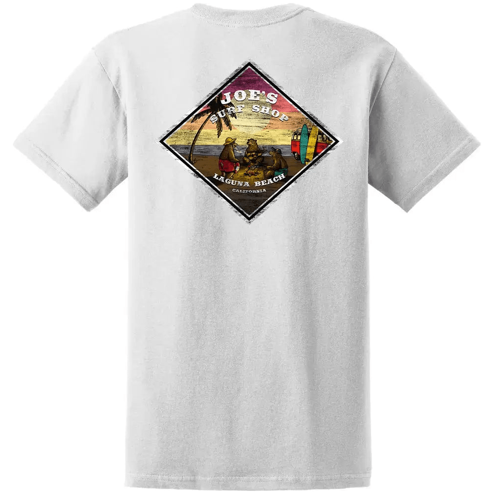 Joe's Surf Shop 3 Bears On A Beach Heavyweight Cotton Tee - Angler's ...
