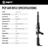 Pinty Scopes .22 Cal PCP Pellet Gun Air Rifle with 850 fps Velcoity & Picatinny Rail - Angler's ...