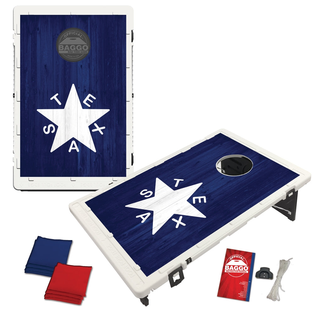 Baggo Republic of Texas Baggo Bag Toss Portable 2x3 Cornhole Game ...