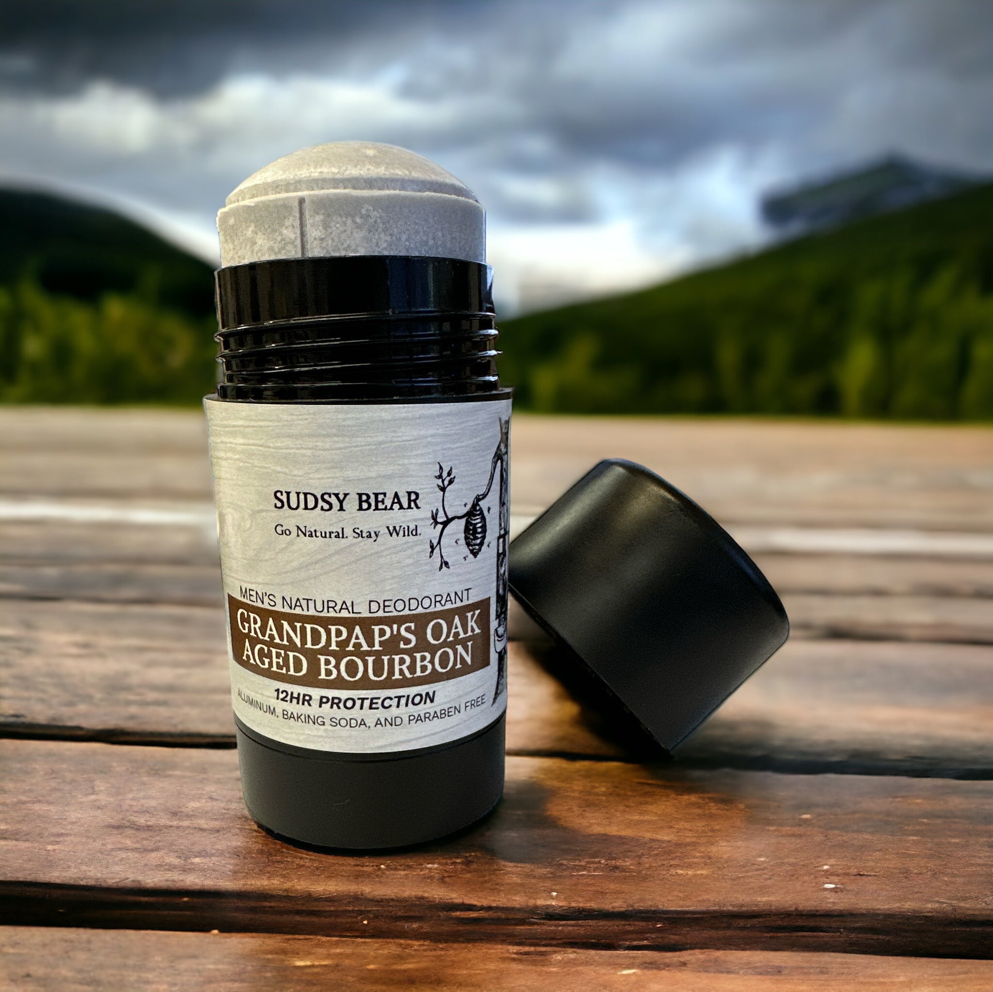 Sudsy Bear - Grandpap's Oak Aged Bourbon-Natural Deodorant - Angler's ...