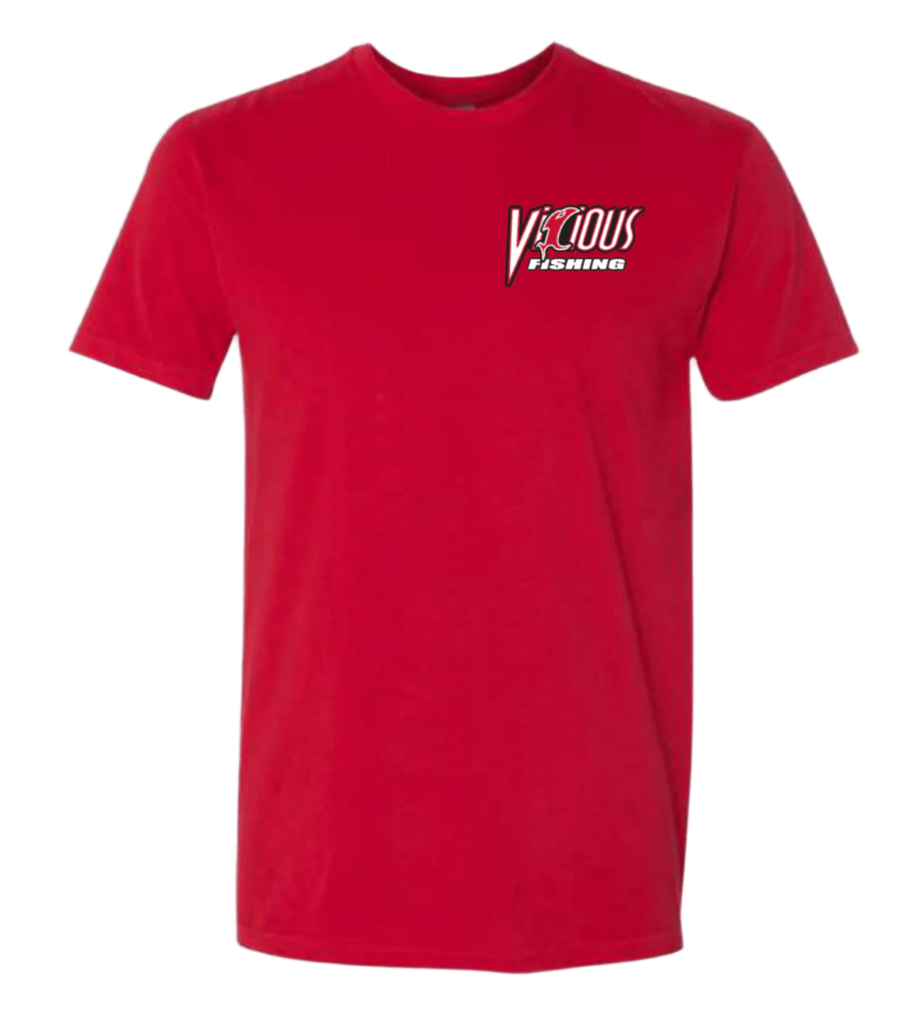 Vicious Classic "Get Vicious" Logo Tee - Premium Red - Angler's Pro ...